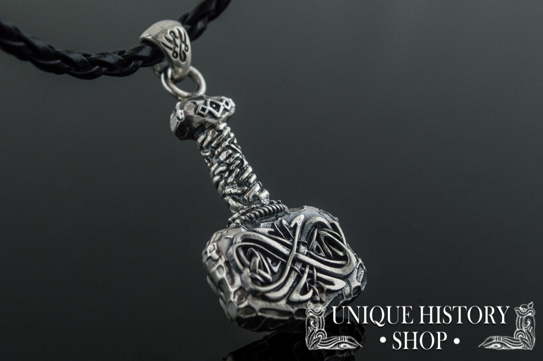 Mjolnir Jewelry - Thor Hammer Pendant for Real Viking Warriors Handmade ...