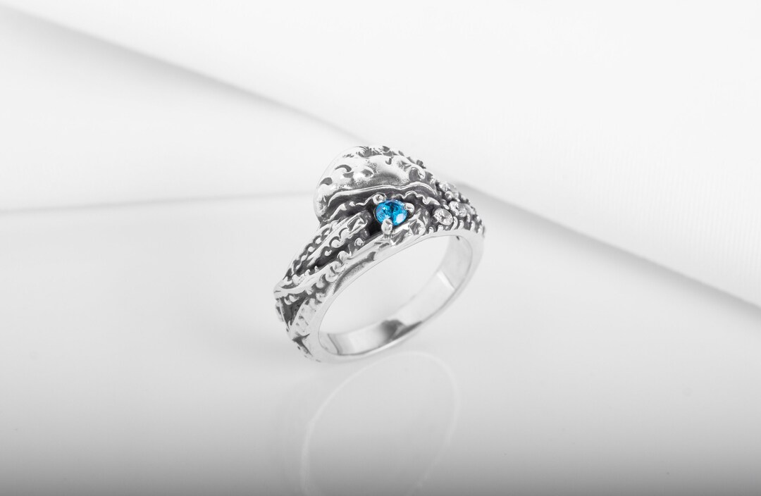 Silver Jellyfish Ring - Ocean Inspired Jewelry With Nautical Charm ...