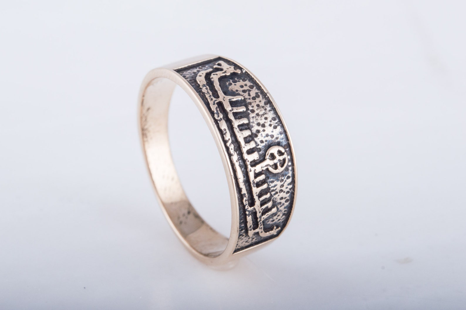 Bronze Old Viking Longship Ring, Viking Boat Ring, Bronze Norse Ship ...