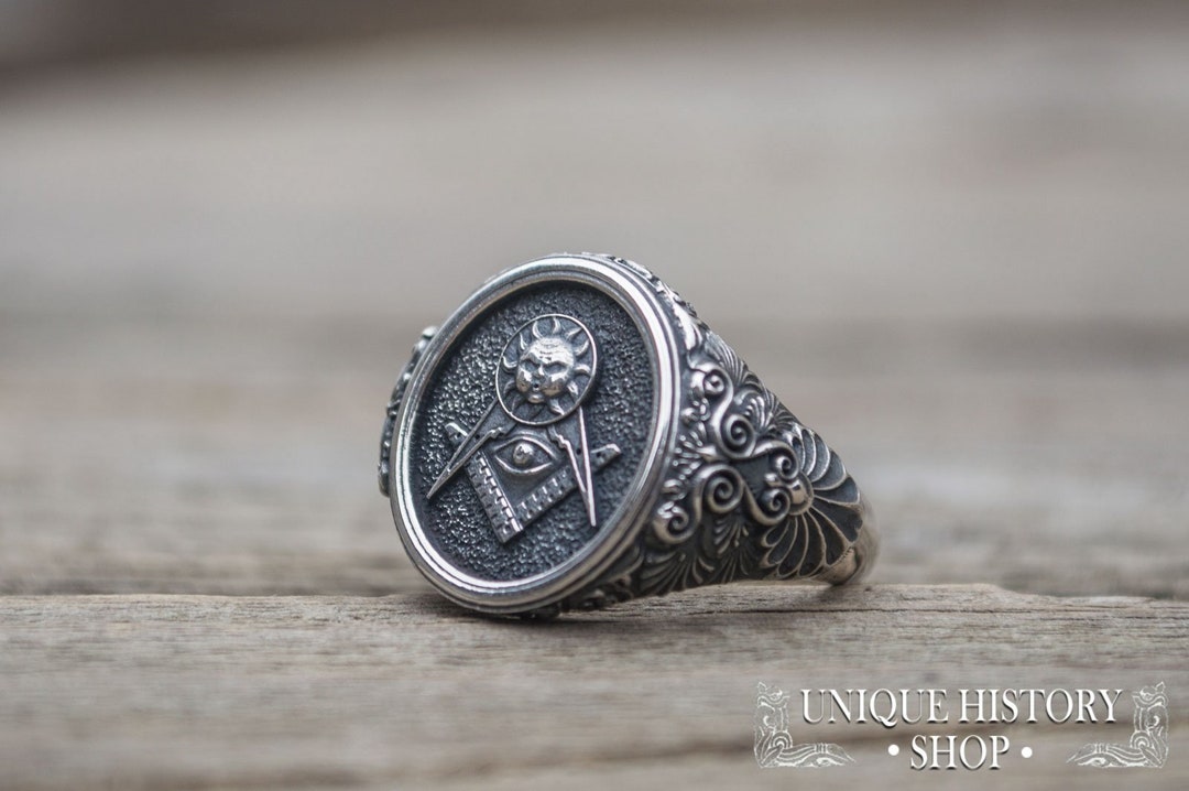 Knights Templar Ring - Masonic Jewelry With Square and Compasses ...