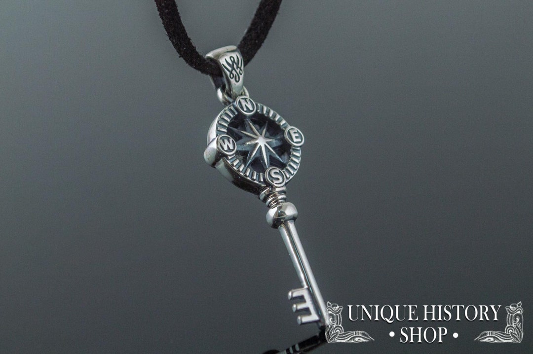 Classic Key Necklace - Windrose Jewelry for Navigation Handcrafted ...