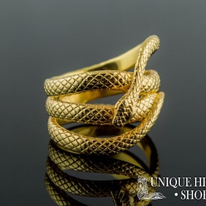 Gold Snake Ring - Elegant Serpent Jewelry With Intricate Design and ...
