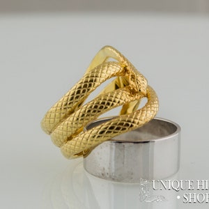 Gold Snake Ring - Elegant Serpent Jewelry With Intricate Design and ...