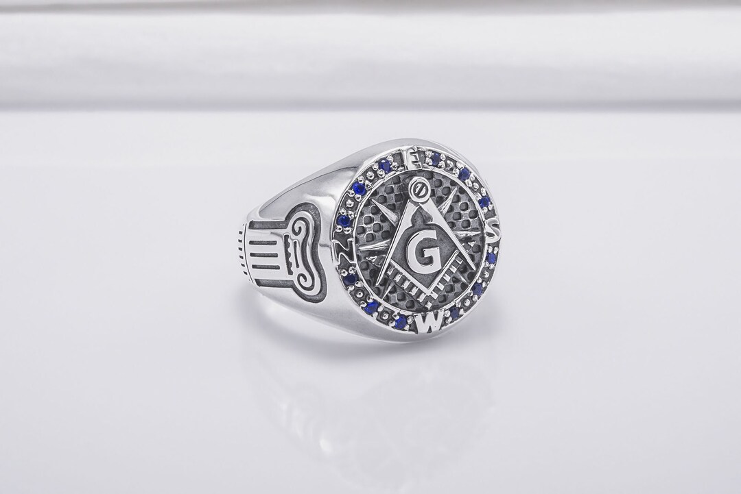 Master Mason Ring Freemason Jewelry With G Symbol and Square and ...