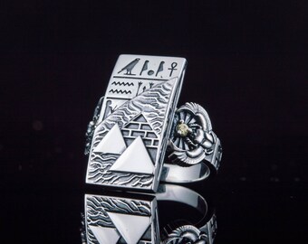 Silver Pyramid Ring - Etsy