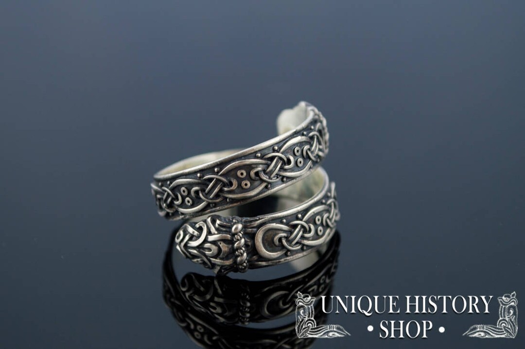 Silver Snake Ring, Ouroboros Design Inspired by Norse Mythology ...