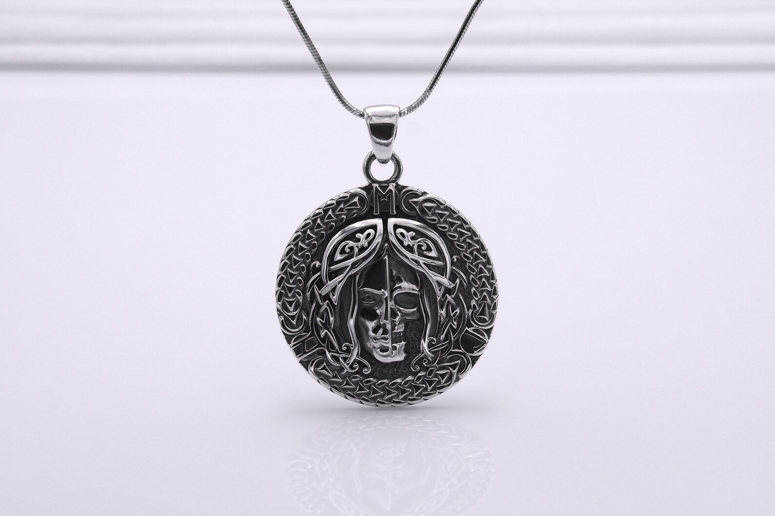 Hel Norse Mythology Necklace - Sterling Silver Scandinavian Goddess ...
