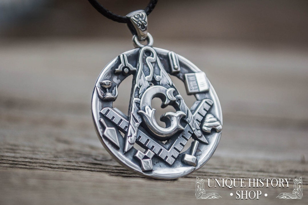 Freemason Silver Pendant, Silver Masonic Jewelry, Knights Templar ...