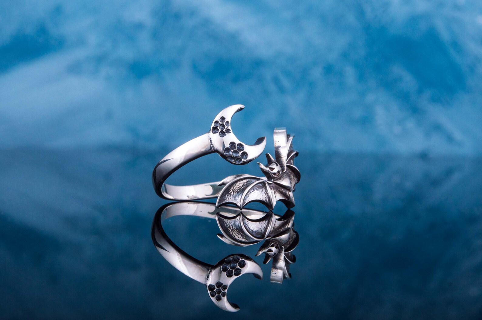 Silver Bat Ring Bat Jewelry Flying Bat Ring Gothic Ring - Etsy