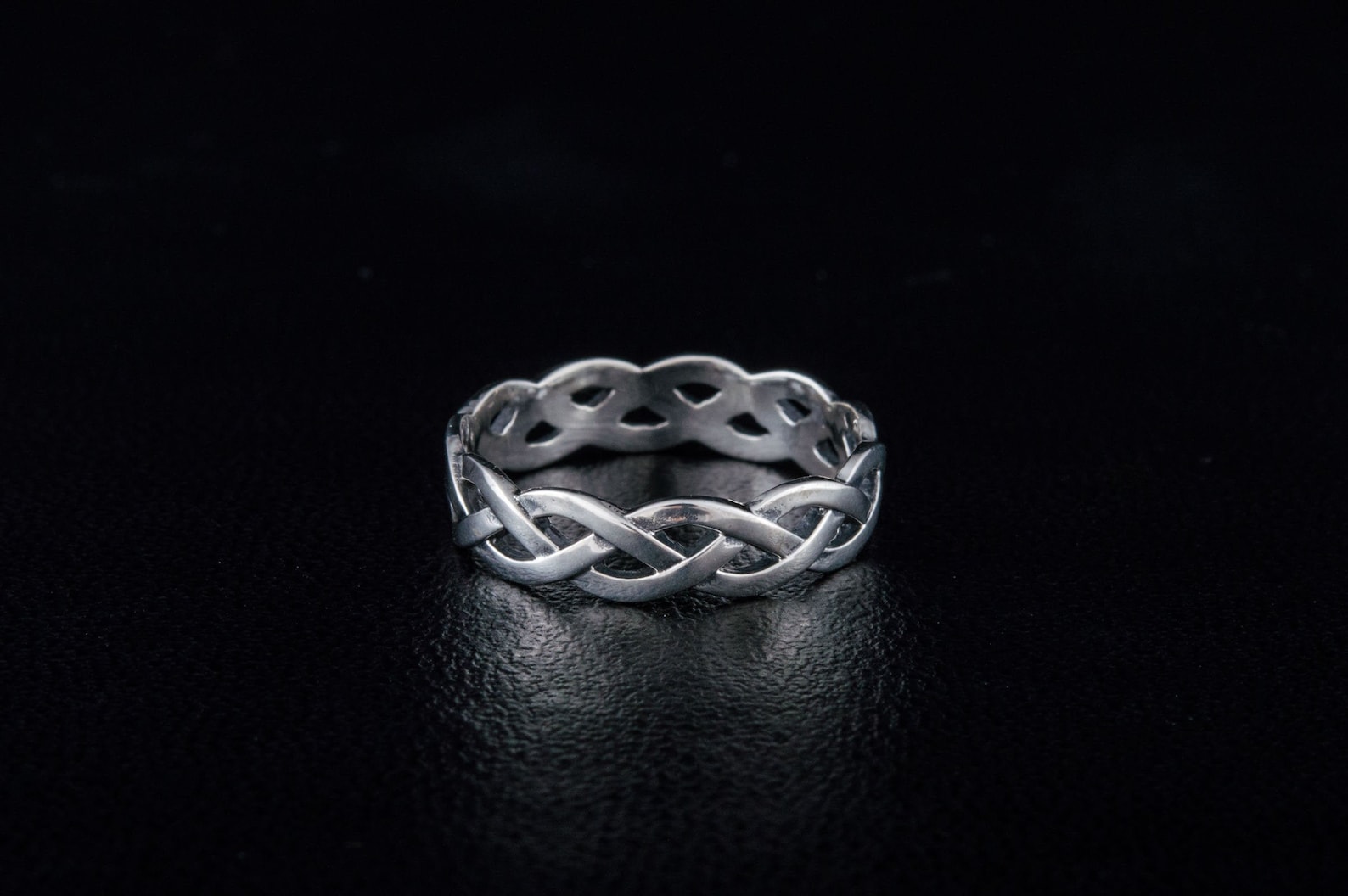 Silver Braided Ring Braided Knit Ring Simple Ornament Ring - Etsy