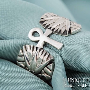 Egyptian Ankh Ring - Silver Ankh Jewelry With Lotus Flower Accent ...