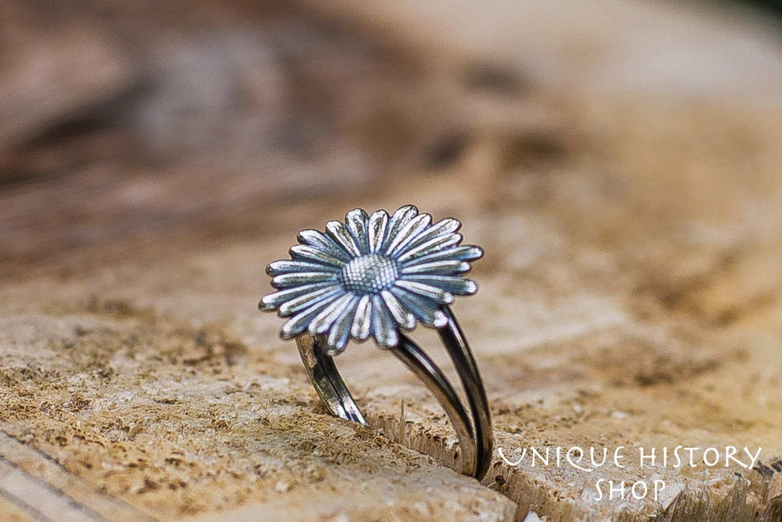 Sunflower Ring Flower Ring Silver Flower Jewelry Tiny - Etsy