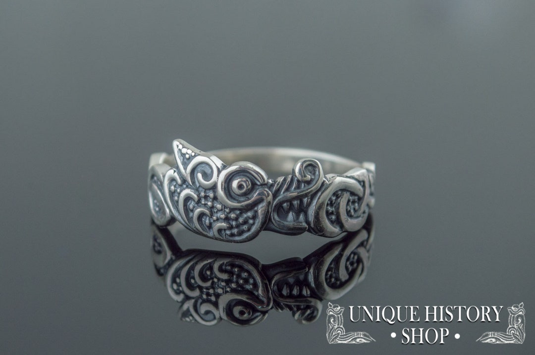 Fenrir Wolf Ring - Silver Viking Jewelry With Ancient Norse Symbol ...