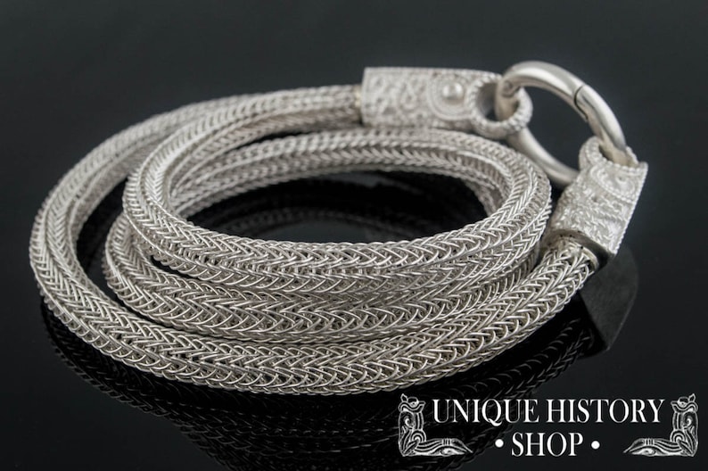 Unique Viking Knit Chain Handcrafted 925 Silver Norse Chain | Etsy