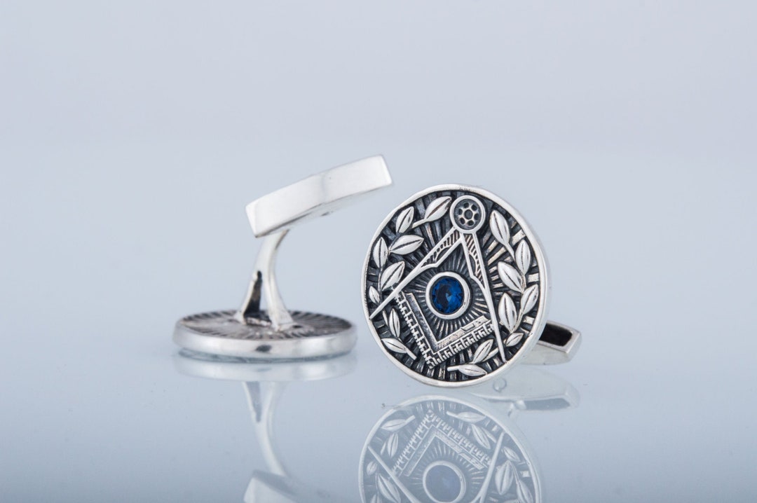 Silver Masonic Cufflinks - Classic Accessories Featuring Mason Symbols ...