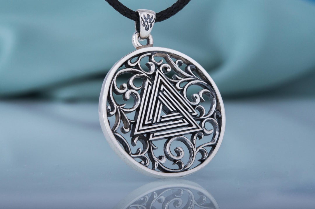 Handcrafted Viking Necklace With Valknut Symbol, Norse Mythology ...