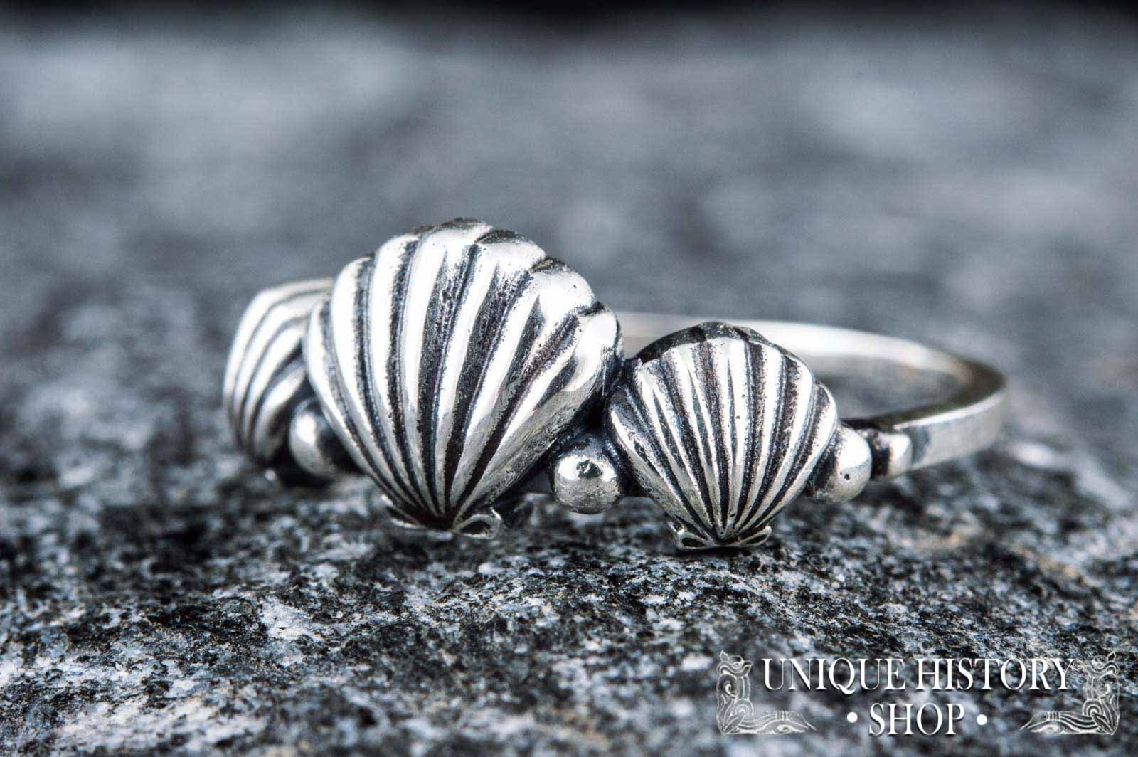 Seashell Ring Small Shell Ring Silver Ocean Jewelry Ring | Etsy