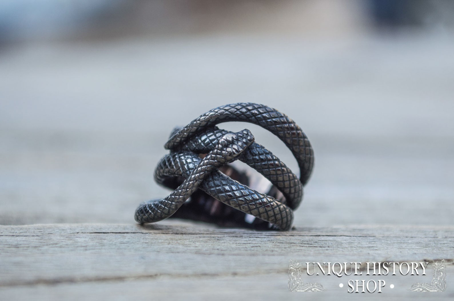 Black Snake Ring Solid Silver Snake Jewelry Ruthenium Plated | Etsy
