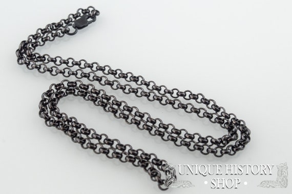Black Ruthenium Plated Chain Black Chain 925 Sterling Silver - Etsy UK