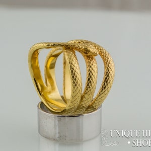 Gold Snake Ring - Elegant Serpent Jewelry With Intricate Design and ...