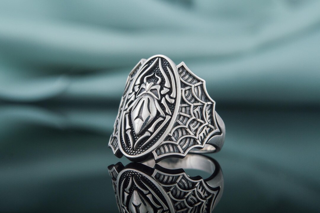 Spider Web Ring - Black Widow Jewelry for a Gothic Touch Handcrafted ...