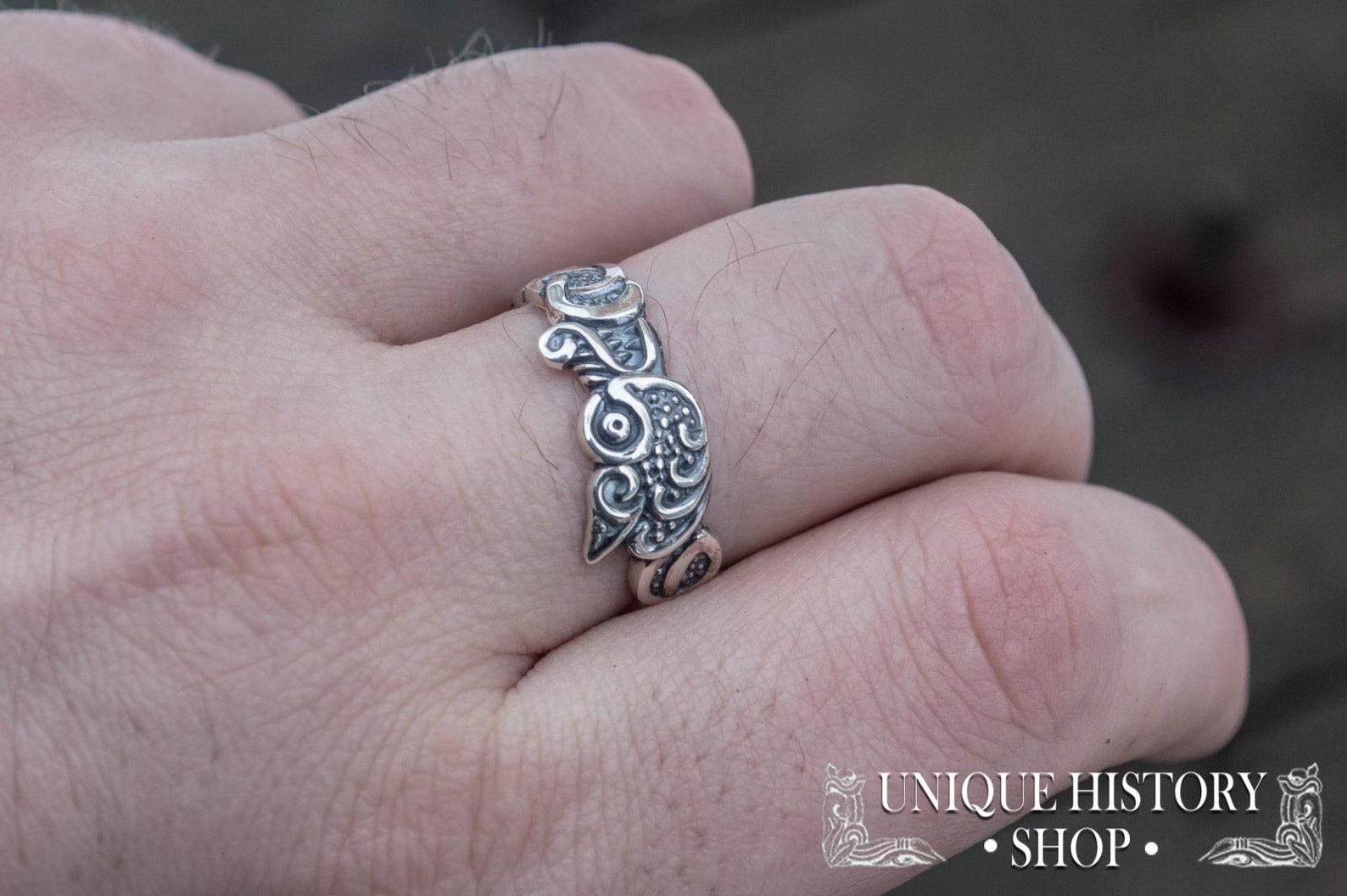 Fenrir Wolf Ring - Silver Viking Jewelry With Ancient Norse Symbol ...