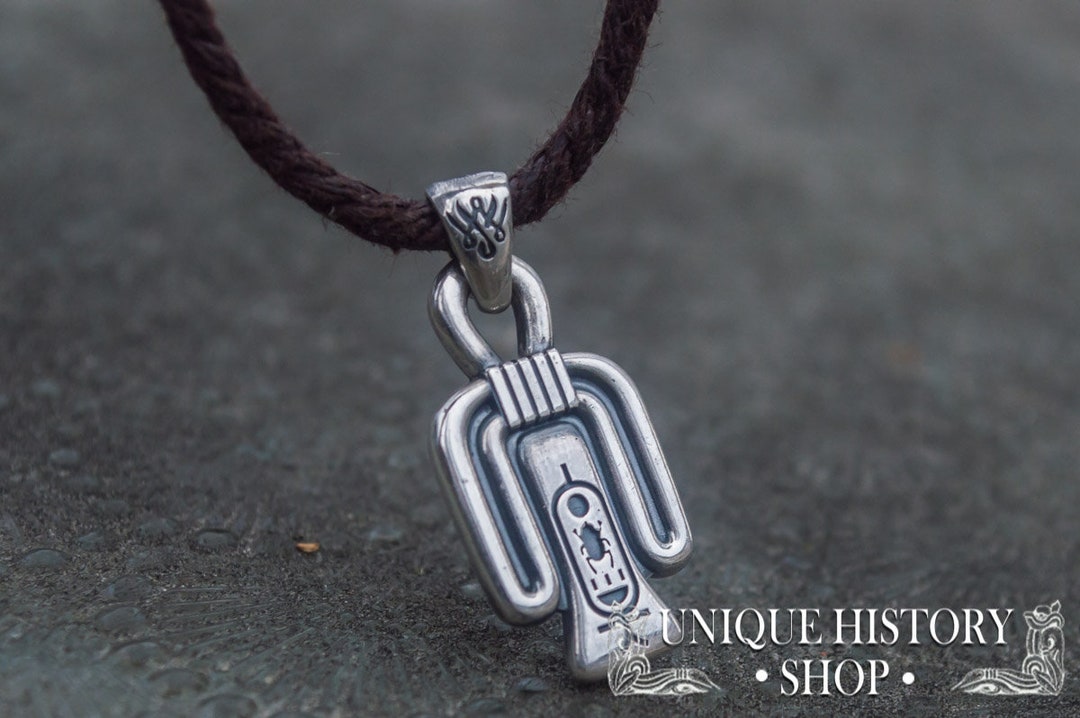 Isis Knot Amulet - Tyet Pendant Featuring Ancient Egypt Hieroglyphs ...