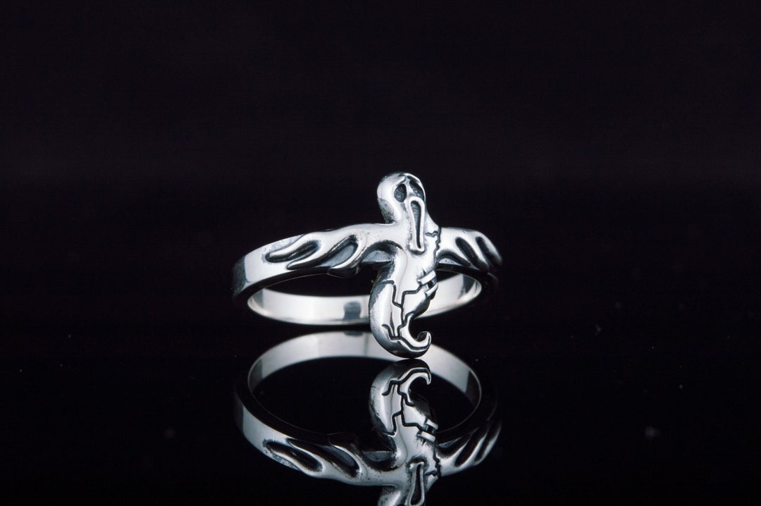 Silver Ghost Ring - Horror Jewelry With Deathly Charm Handmade ...