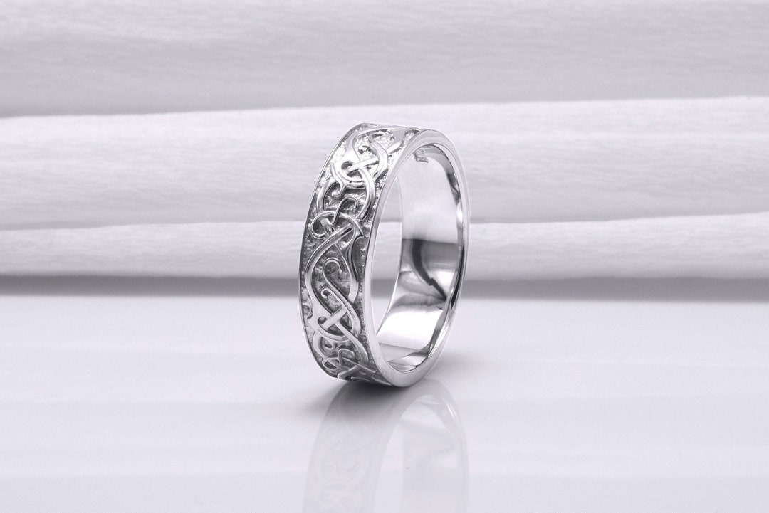 950 Platinum Viking Ring, Viking Ornament Ring, Platinum Viking Ring ...