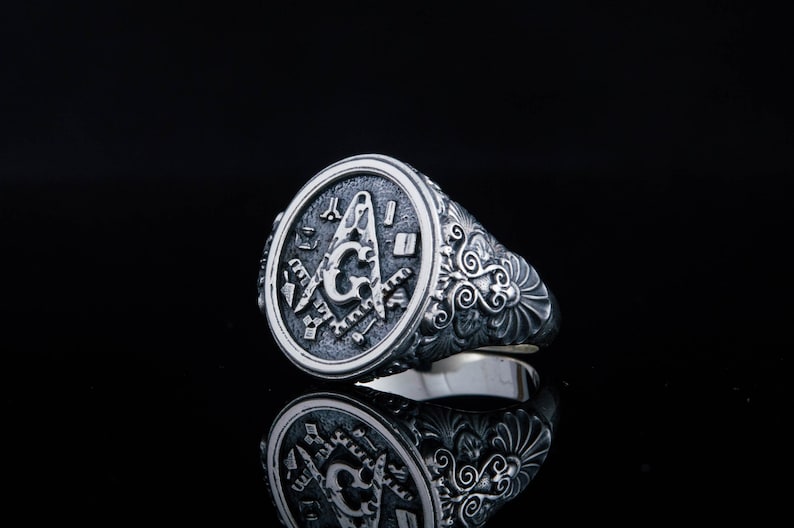 Anillo de Maestro Masón - Joyería masónica de plata con símbolo de ...