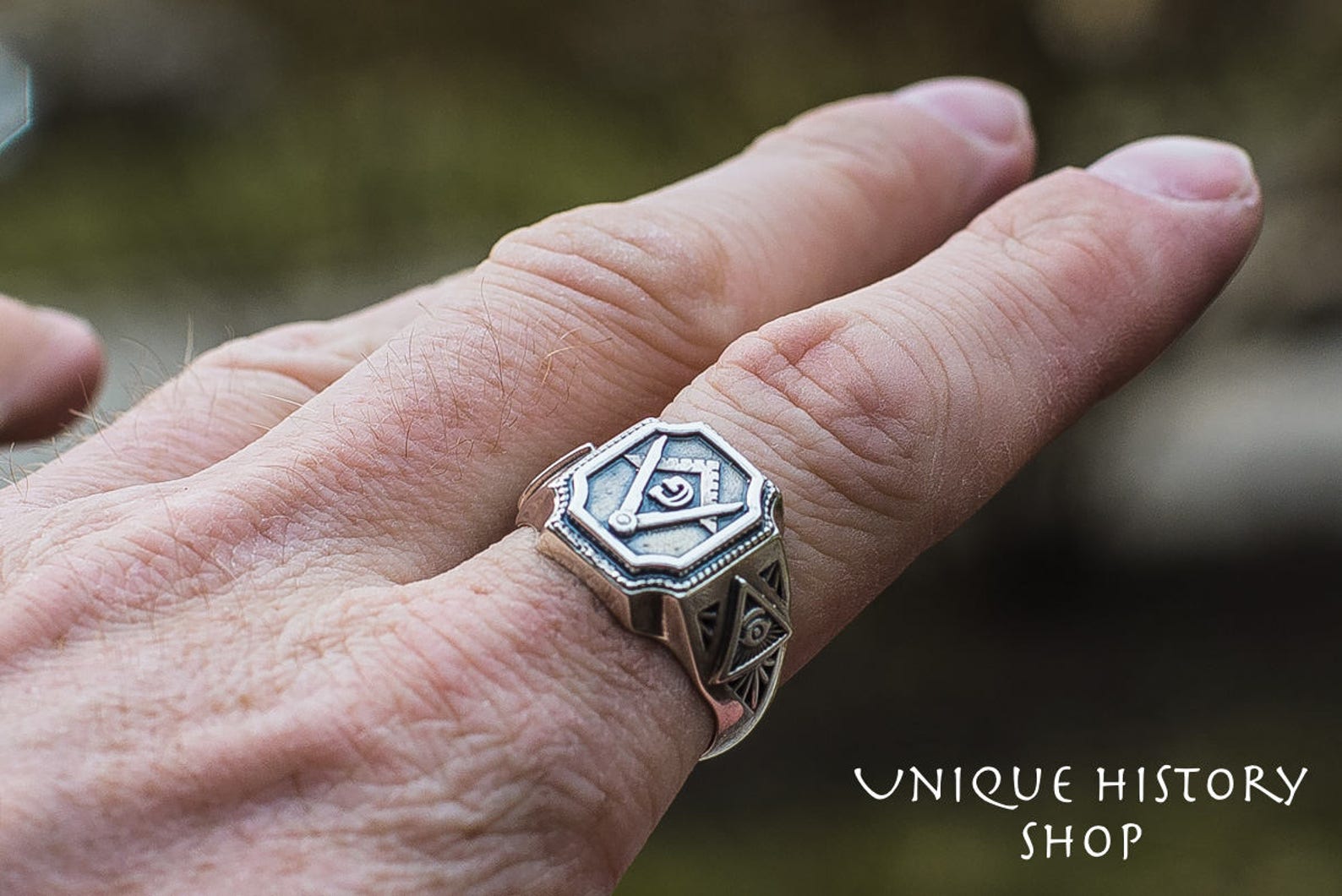 Freemason Ring 925 Silver Masonic Ring Knights Templar - Etsy