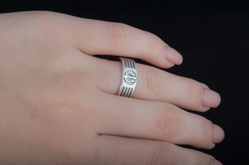 Poseidon Trident Seaman Ring Sterling Silver Sailor Jewelry - Etsy