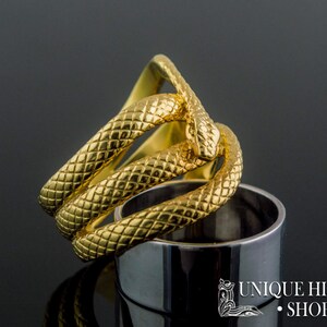 Gold Snake Ring - Elegant Serpent Jewelry With Intricate Design and ...