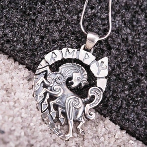 Sleipnir Symbol Pendant - Silver Norse Mythology Necklace With Elder ...