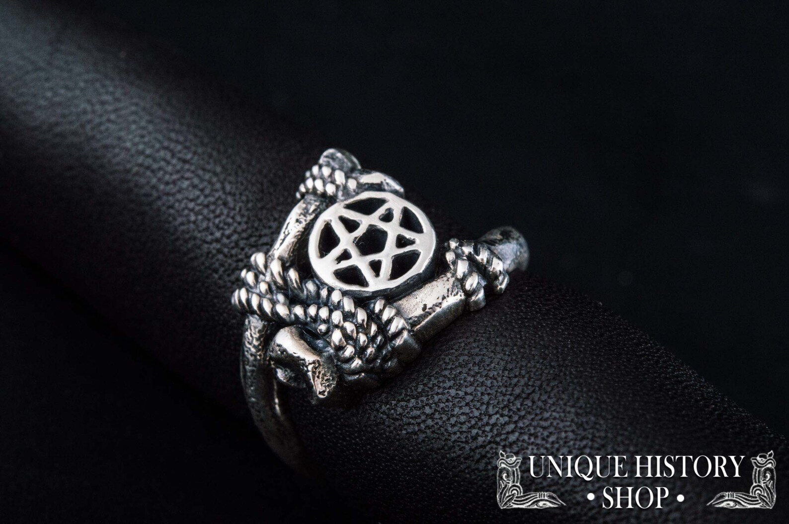 Pentagram Symbol With Bones Wiccan Ring Pentacle Wiccan | Etsy