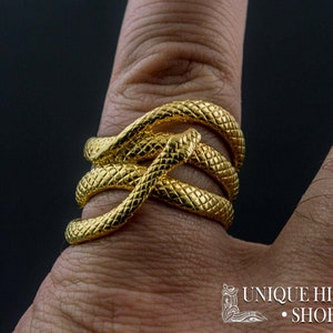 Gold Snake Ring - Elegant Serpent Jewelry With Intricate Design and ...