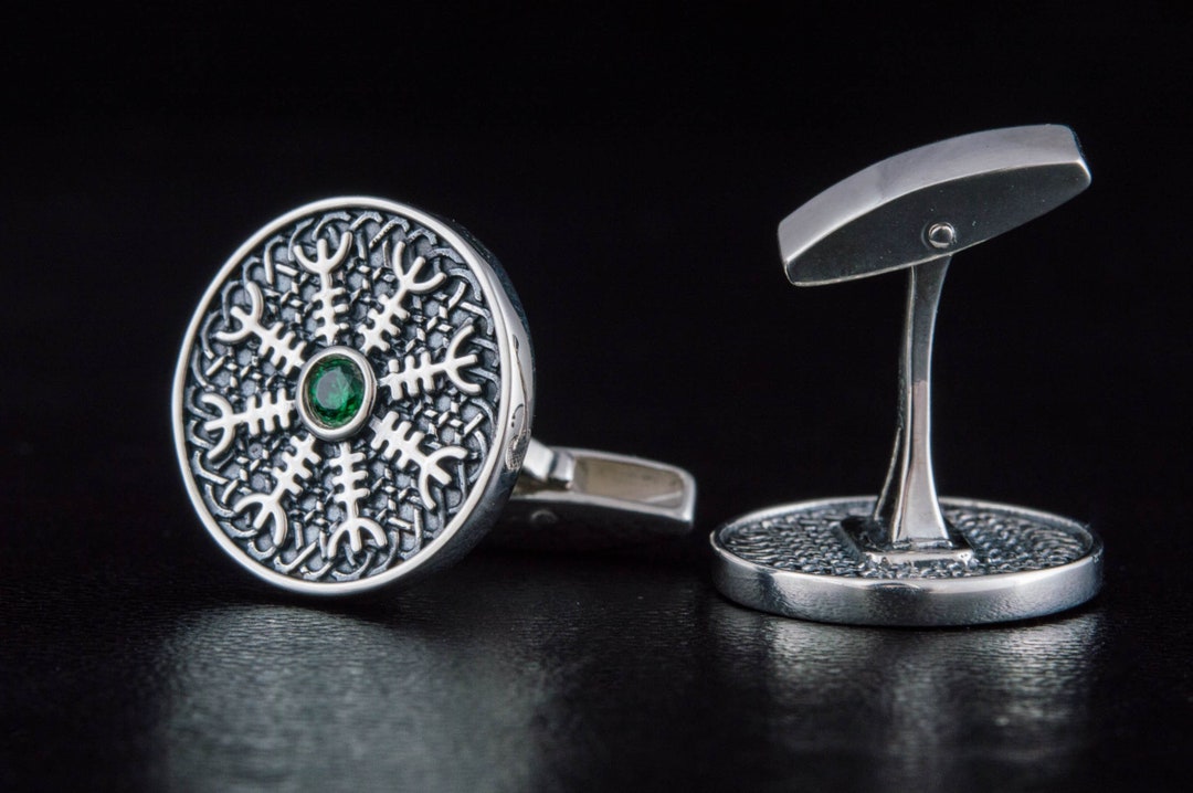 Silver Norse Cufflinks - Viking Jewelry with Celtic Influence and Helm ...
