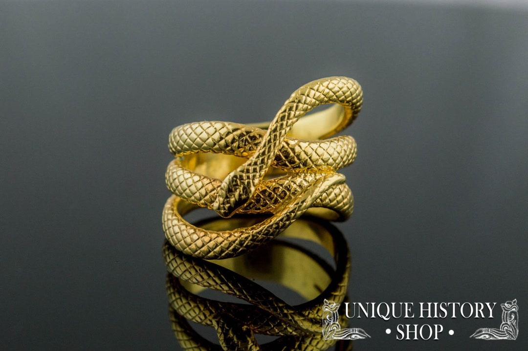 Gold Snake Ring - Elegant Serpent Jewelry With Intricate Design and ...