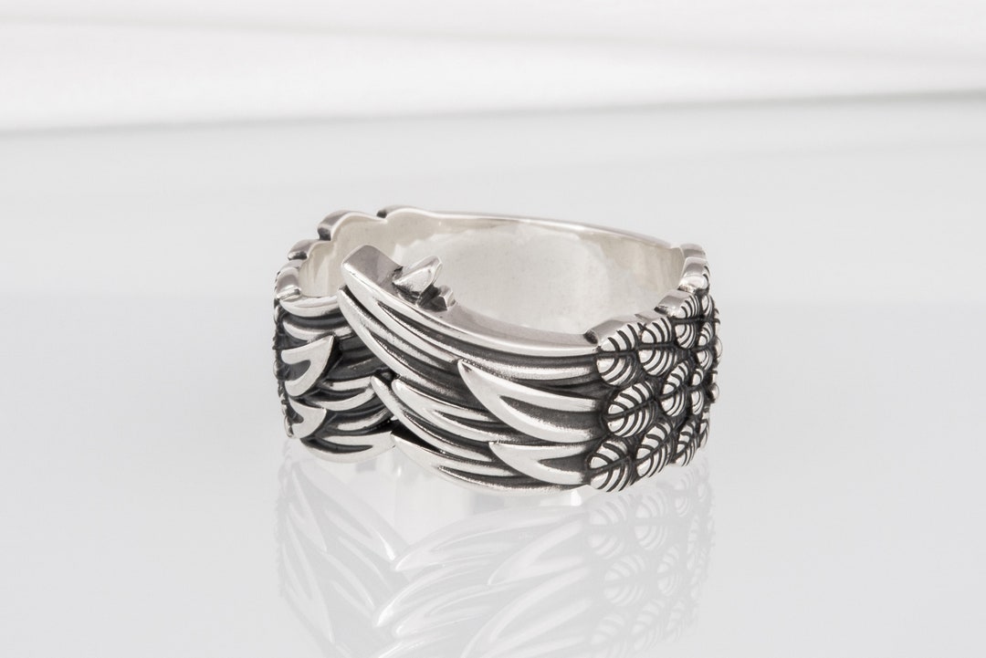 Handcrafted Silver Bird Feathers Ring - Unique Sterling Silver Jewelry ...