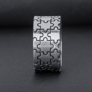 Stunning Puzzle Ring, Ring With Puzzle Ornament, Silver Unique Ring ...