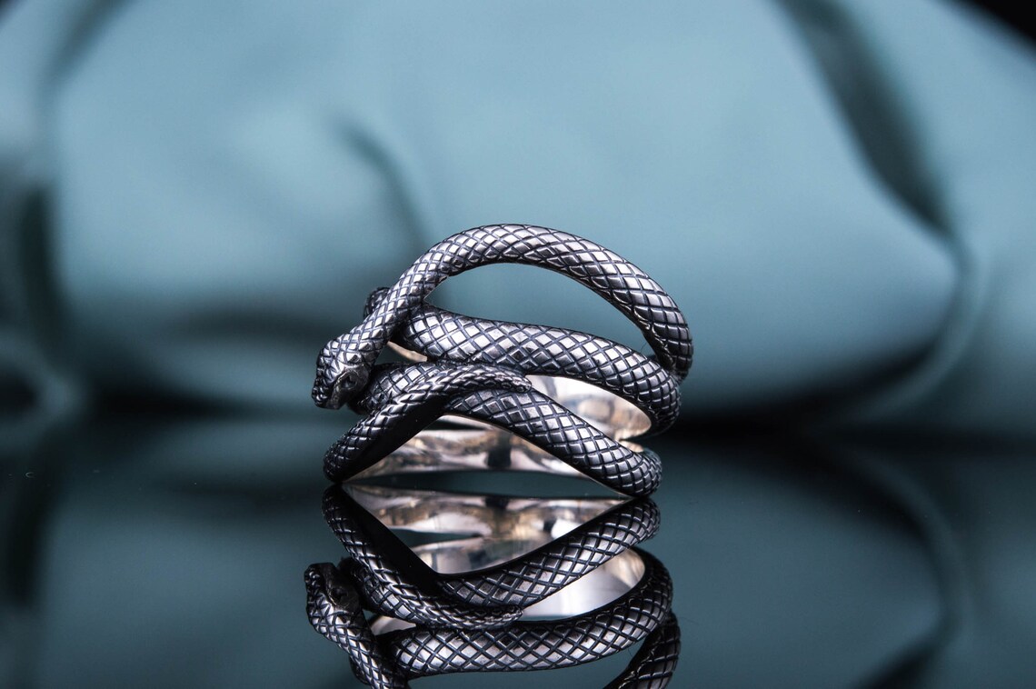 925 Silver Snake Ring Men Cobra Ring With Snake Pattern Gift | Etsy