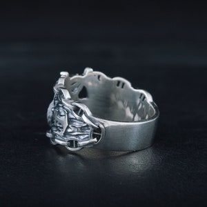 Sailor Ship Wheel Ring, Steering Wheel Ring, Ring With Chain, Anchor ...