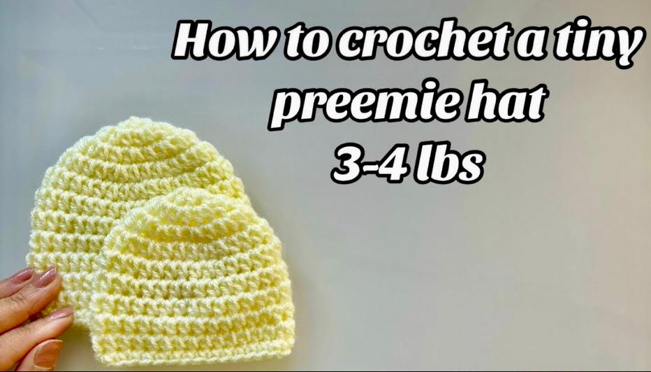 Crochet Preemie Baby Hat Pattern: 3-4 Lb, NICU Friendly (PDF Download ...