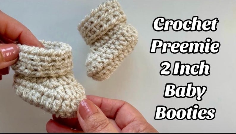 Crochet Pattern PDF Download - 2 Inch Booties for Premature Babies and ...