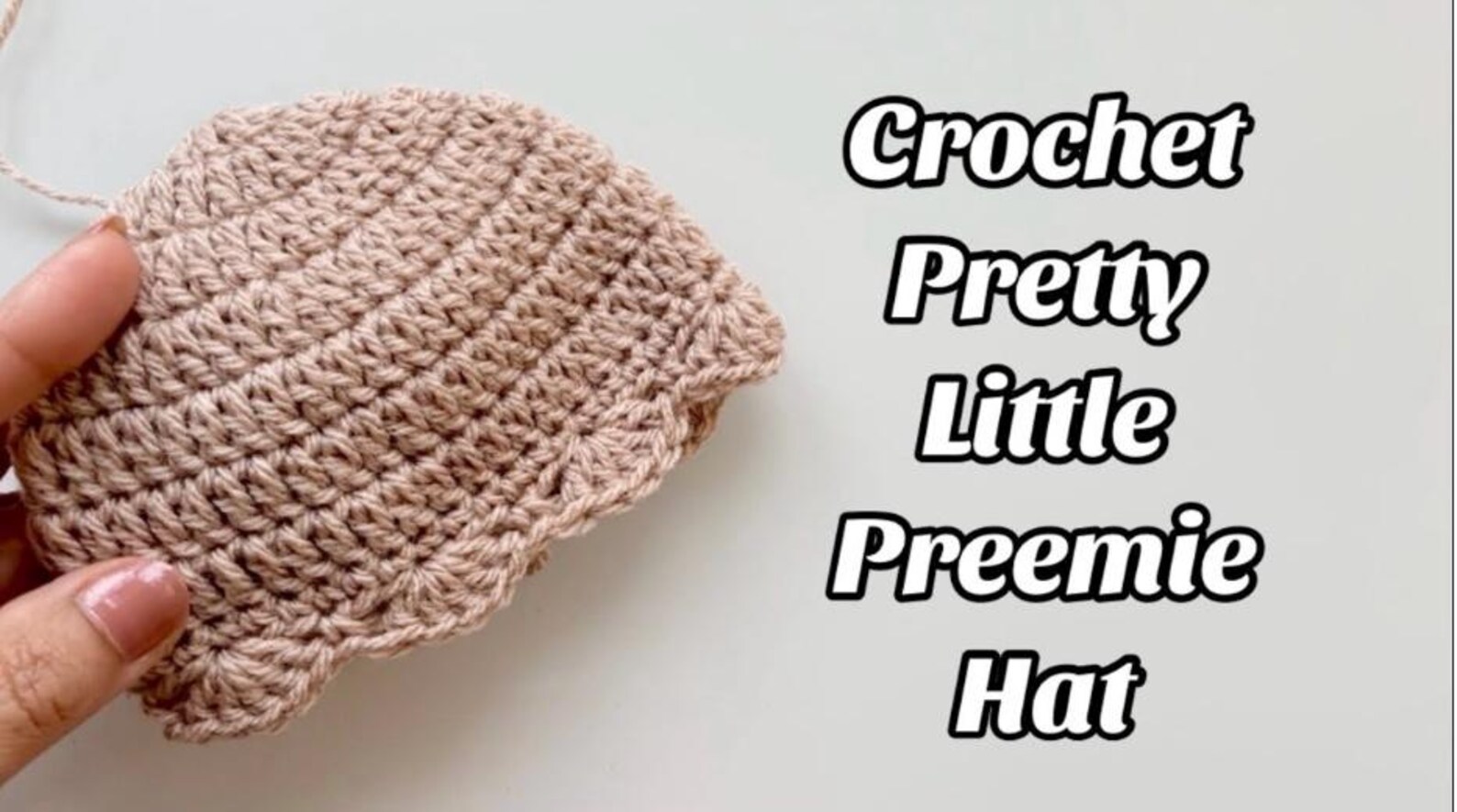 Crochet Preemie Hat Pattern Scalloped & Ribbed Edging (PDF Download ...