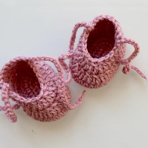 Crochet Baby Booties Pattern: Preemie & Doll Shoes 2 Inch (PDF Download ...