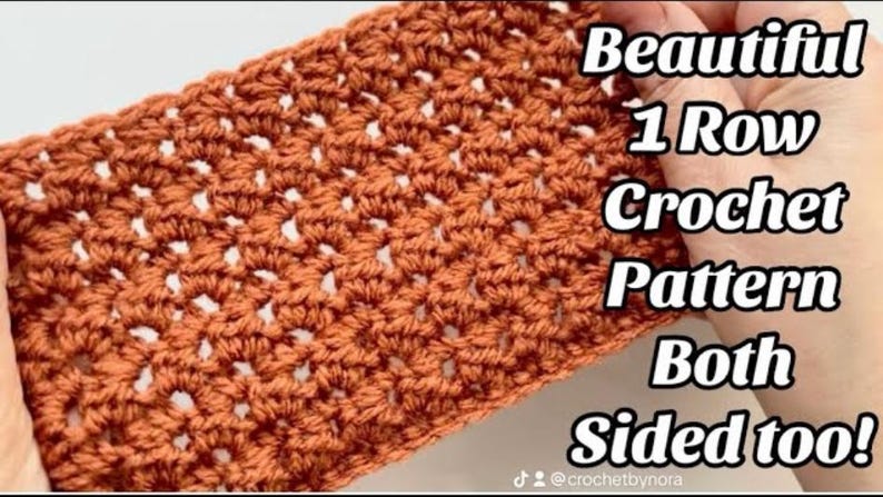 Crochet Pattern PDF Download - Easy 1 Row Repeat Pattern / Beginner ...