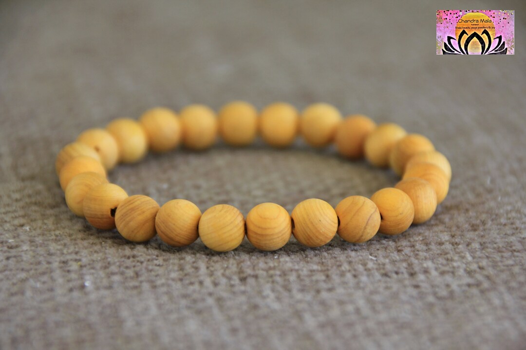 Cedar Wood Bracelet | Fragrant Cedarwood Stretchy Bracelet | Real Cedar ...