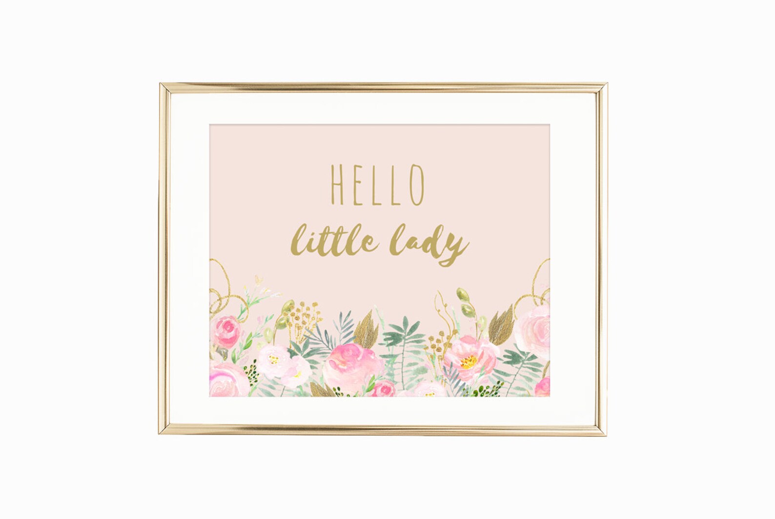 Hello Little Lady - 8x10 | Printable Wall Art | Instant Download ...