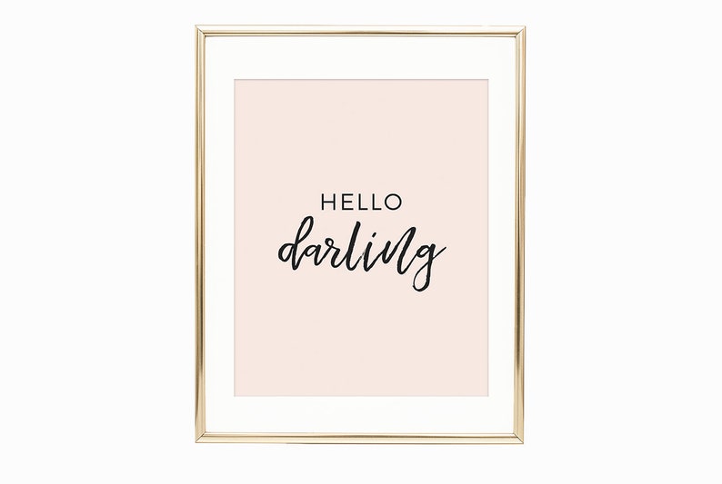 Hello Darling - 8x10 | Printable Wall Art | Instant Download ...